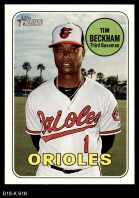 2018 Topps Heritage #616 Tim Beckham Orioles 8 - NM/MT | eBay