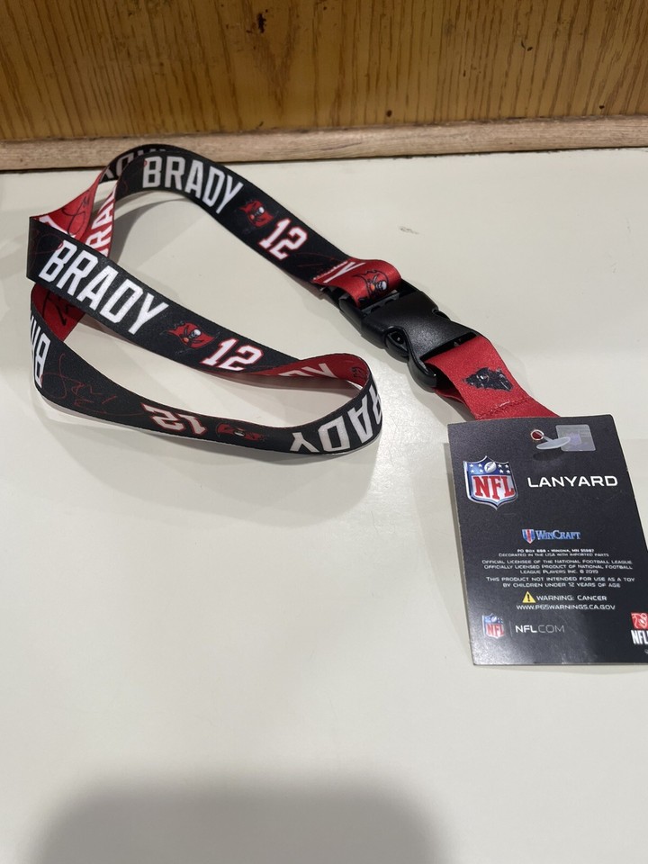 Tom Brady Jersey #12 Player Lanyard Tampa Bay Buccaneers NFL ...