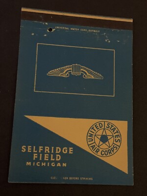 Vintage U.S Air Corps Matchbook: “Selfridge Field” Michigan | eBay