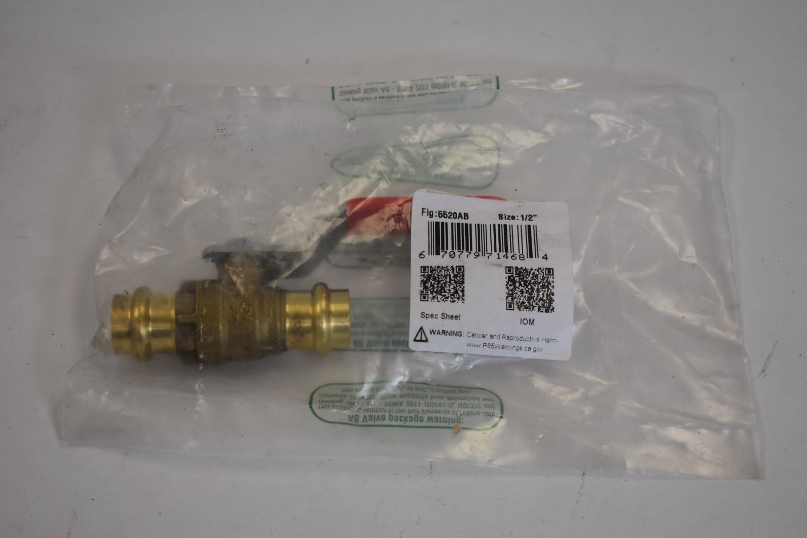 Red-White Valve RWV 5520AB 1/2" Brass Ball Valve 250 WOG Brass Dual ...