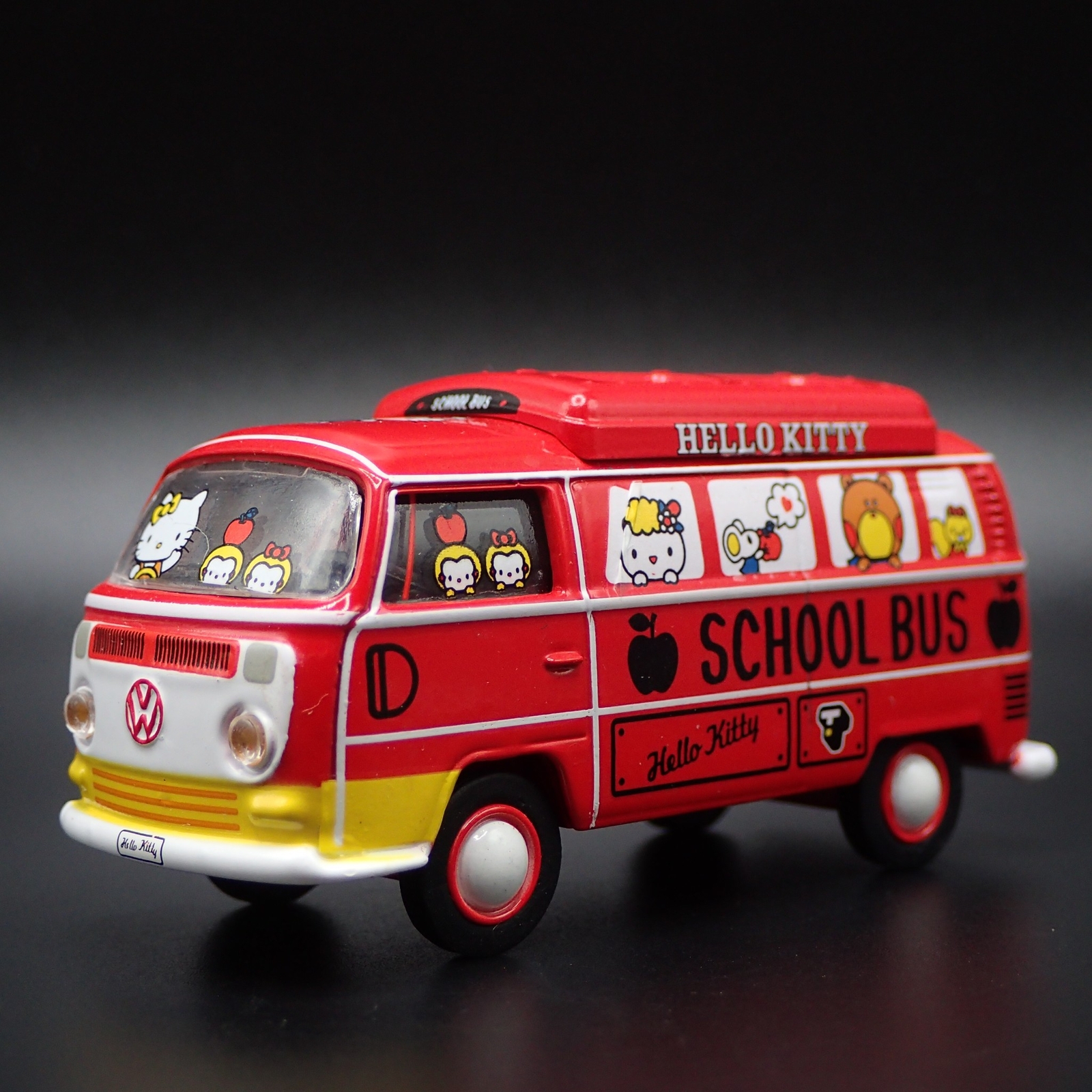 VW VOLKSWAGEN TYPE 2 T2 PANEL VAN HELLO KITTY BUS 1/64 SCALE DIECAST ...