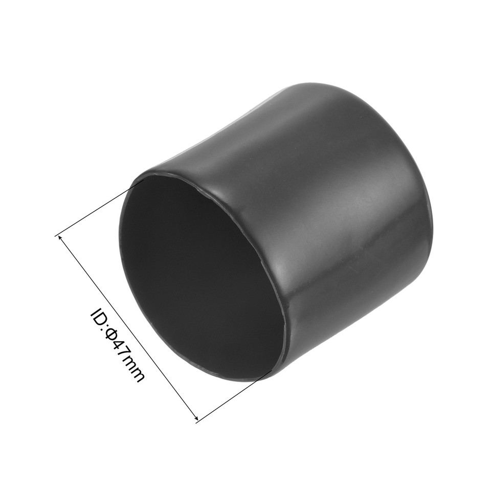 20pcs Rubber End Caps 47mm ID Round Tube Bolt Cap Screw Protectors Dark ...