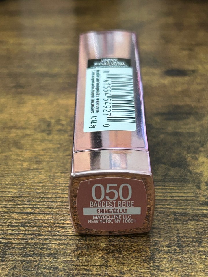 Maybelline Color Sensational Lipstick 050 BADDEST BEIGE - NEW Rare ...