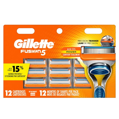 Gillette Fusion5 Men's Razor Refills - 12 Blades & Precision Trimmer | eBay