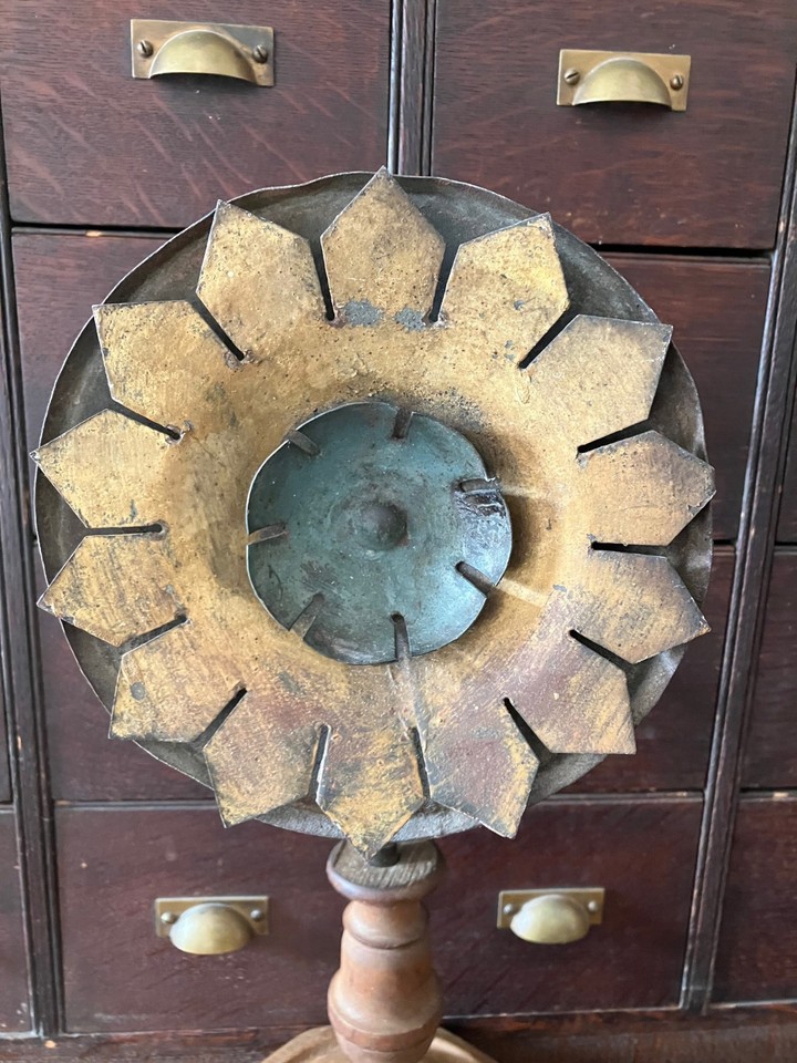 folk art metal goose neck sunflower lightning rod barn topper | eBay