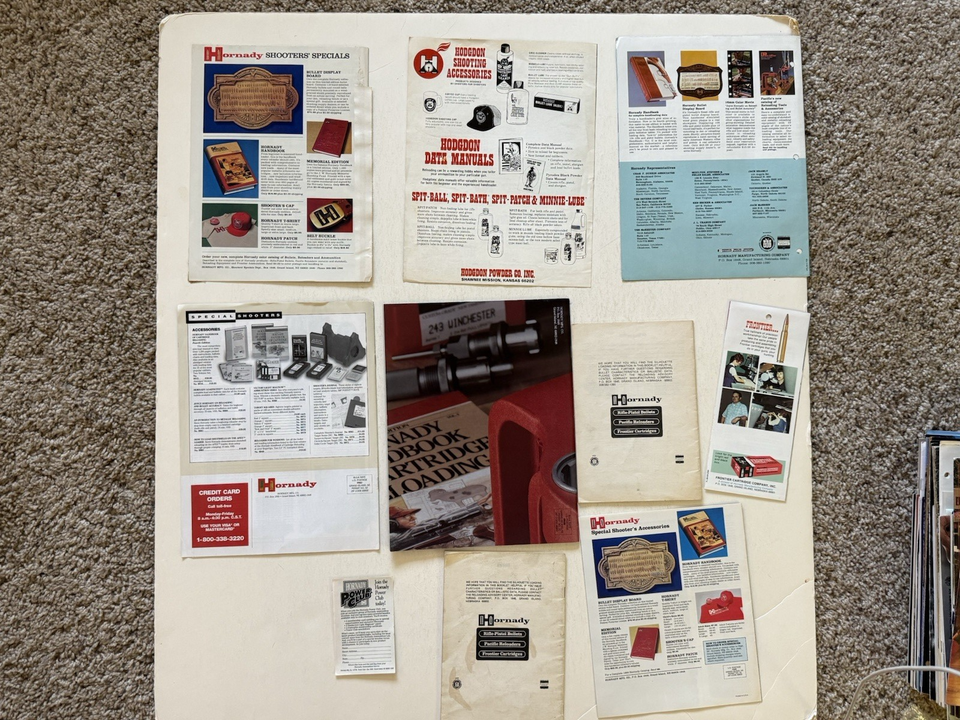 1998 Hornady Catalog + 2 Silhouette Loading Data Booklets + 6 Pamphlets ...
