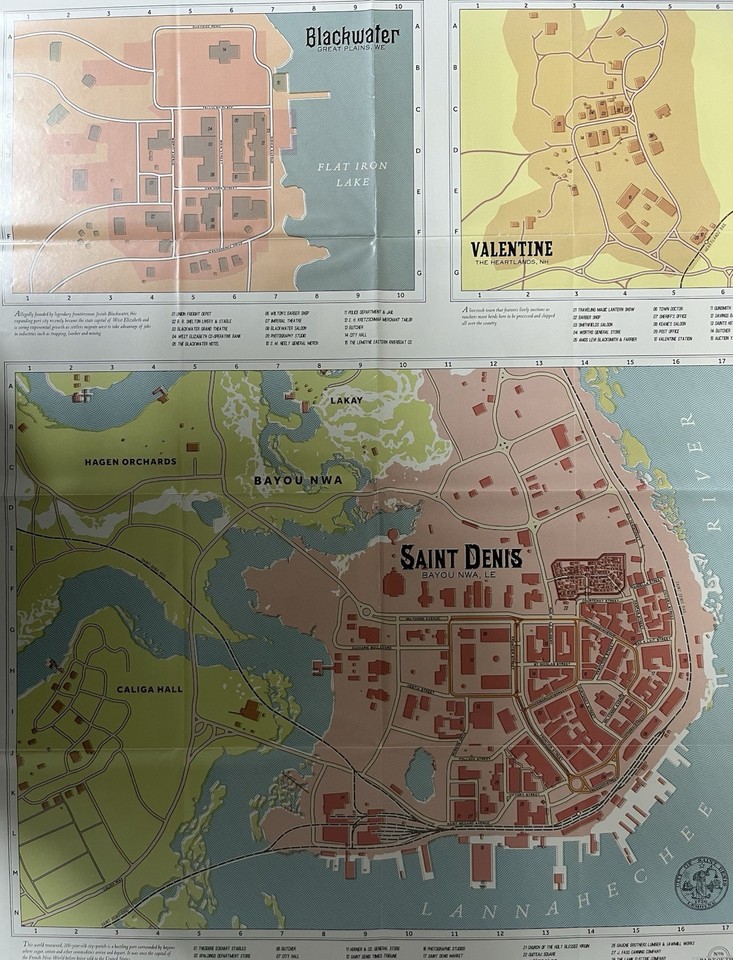 Red Dead Redemption 2 | Map Of The United States (Double Sided Fold Out ...