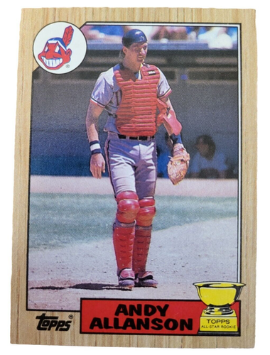 1987 Topps Andy Allanson Baseball Card 436 Rookie Cleveland Indians ...