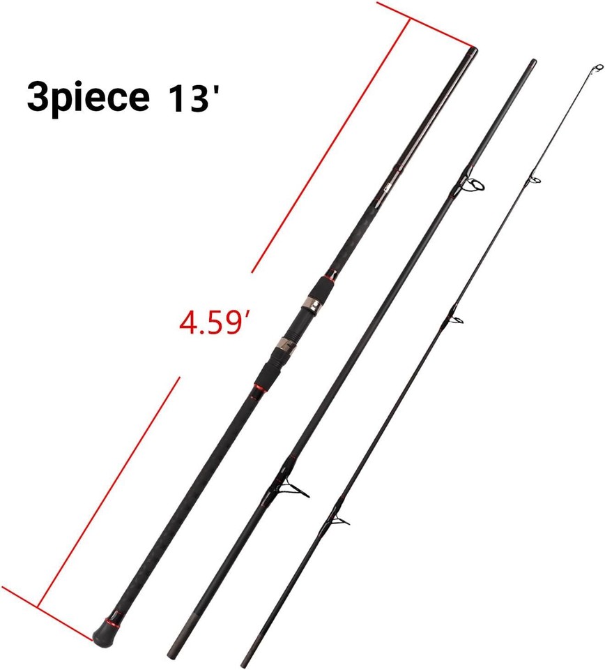Surf Spinning Fishing Rod 2-Piece Graphite Travel (12ft & 10ft) | eBay