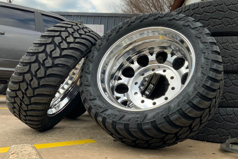 24” CUSTOM CUT ALCOA WHEELS FOR FORD CHEVY GMC RAM DUALLY TRUCKS W ...