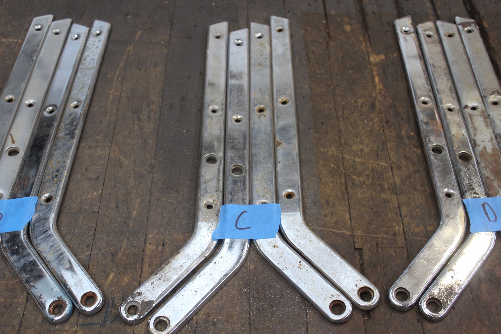 1967 Corvette Orig Survivor LH & RH Seat Hinge Hockey Sticks 1963 1964 ...