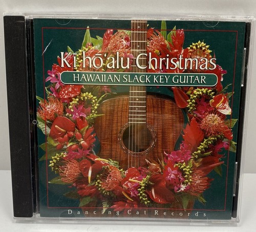 Kihoalu Christmas Hawaiian Slack Key Guitar Masters CD 1996 Dancing Cat ...