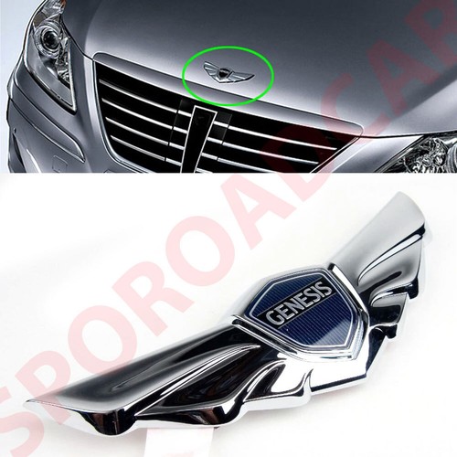 Wing Hood Front Emblem Genuine PART 184mm 1P for 2009-2014 Hyundai ...