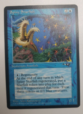 Spiny Starfish MTG Alliances Vintage 1996 Blue Creature Card Magic the ...