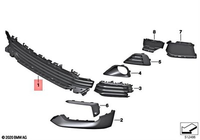 Genuine BMW F39 X2 16d 18d 18dX 18i 20d 20dX 20i Grid Center Open ...