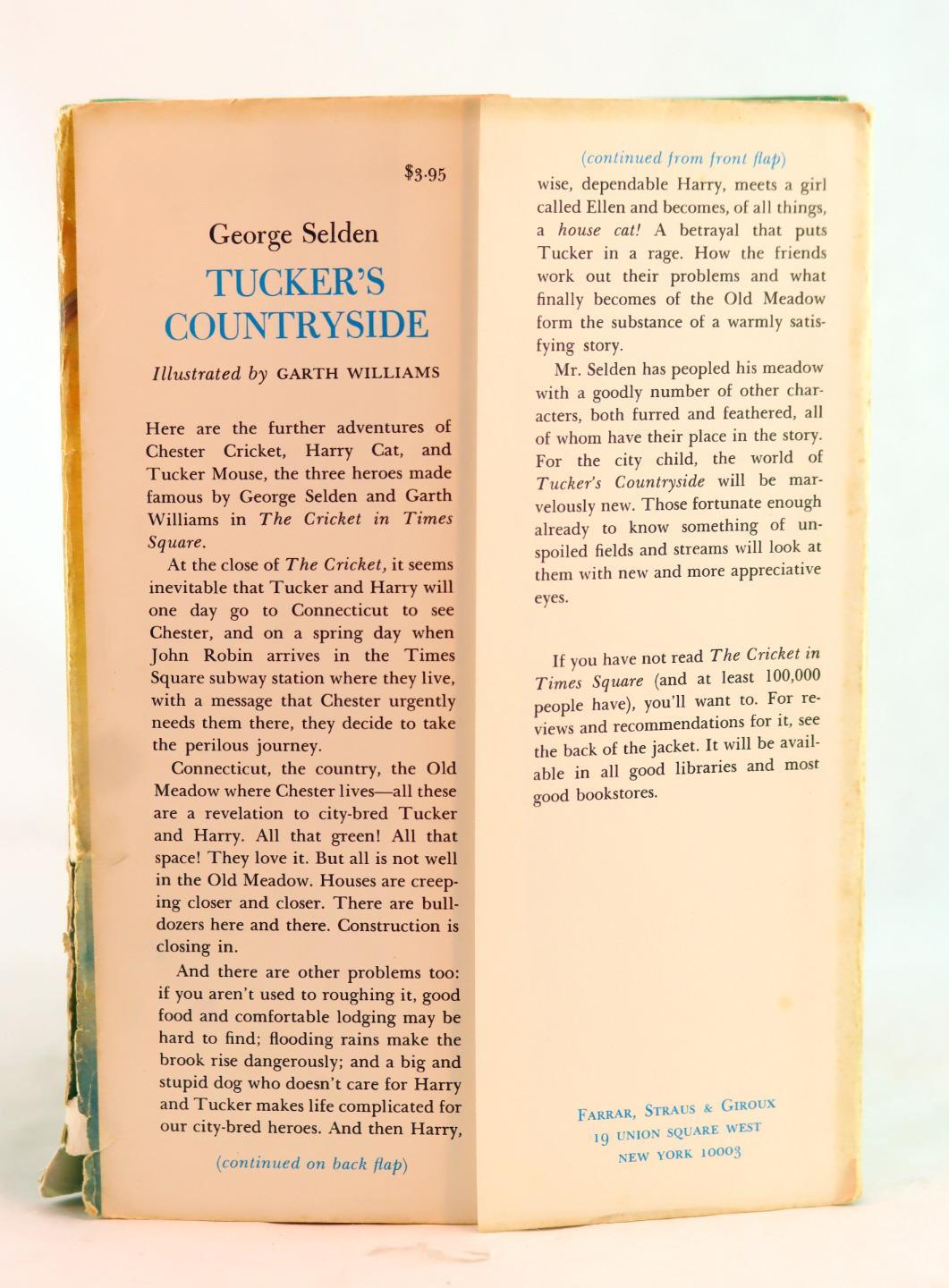 George Selden Garth Williams Tucker's Countryside Sequel Cricket in ...