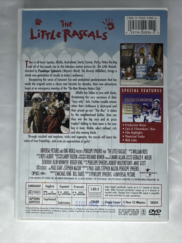 The Little Rascals (DVD, 1994) 25192003424 | eBay
