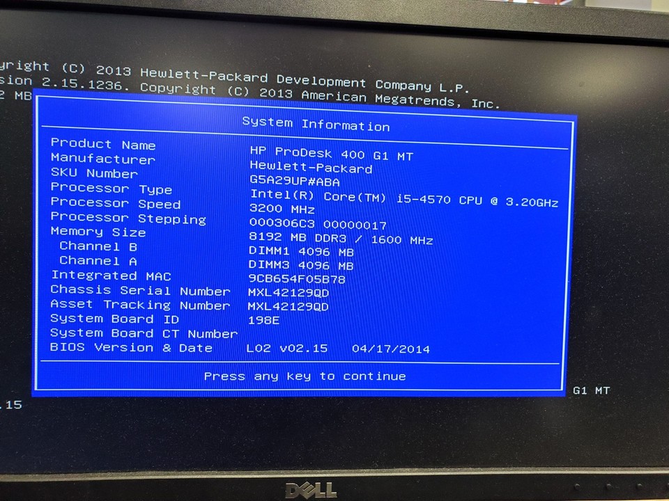 HP ProDesk 400 G1 MT Intel Core i5-4570 3.2GHz 8GB No HDD | eBay