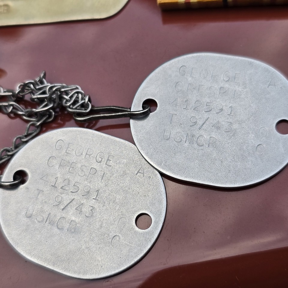 Small WWII USMC, Iwo Jima Veteran Group. Dog Tags, EG&As And Ribbons | eBay