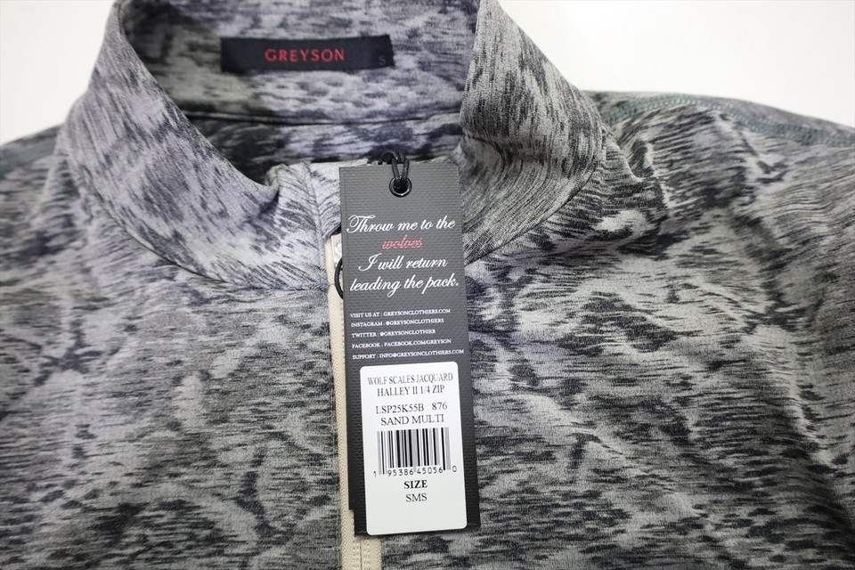 Greyson Wolf Scales Jacquard Halley II Pullover Womens Small Sand ...