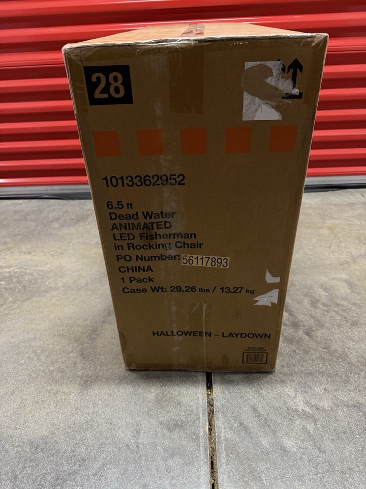 6.5' FT ROCKING CHAIR SWAMP FISHERMAN ANIMATRONIC LED EYES Halloween ...