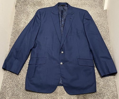 Tom James RC Suit Jacket Blue Men’s Size See Measurements | eBay UK
