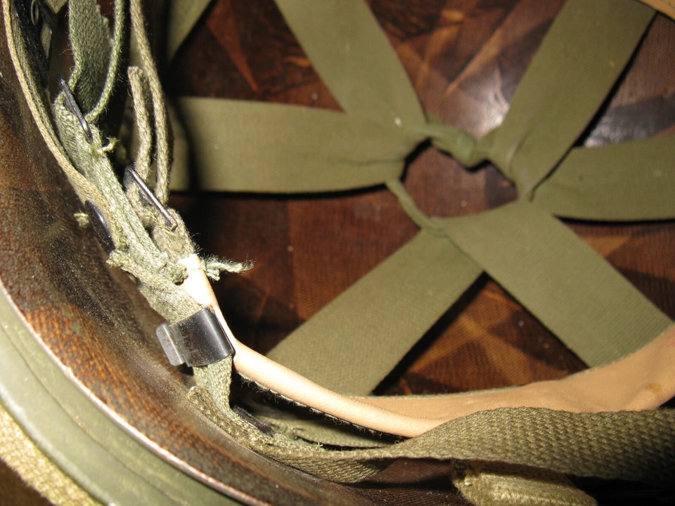 WW2 FRONT SEAM M1 PARATROOPER HELMET WITH WESTINGHOUS LINER REFURBISHED ...