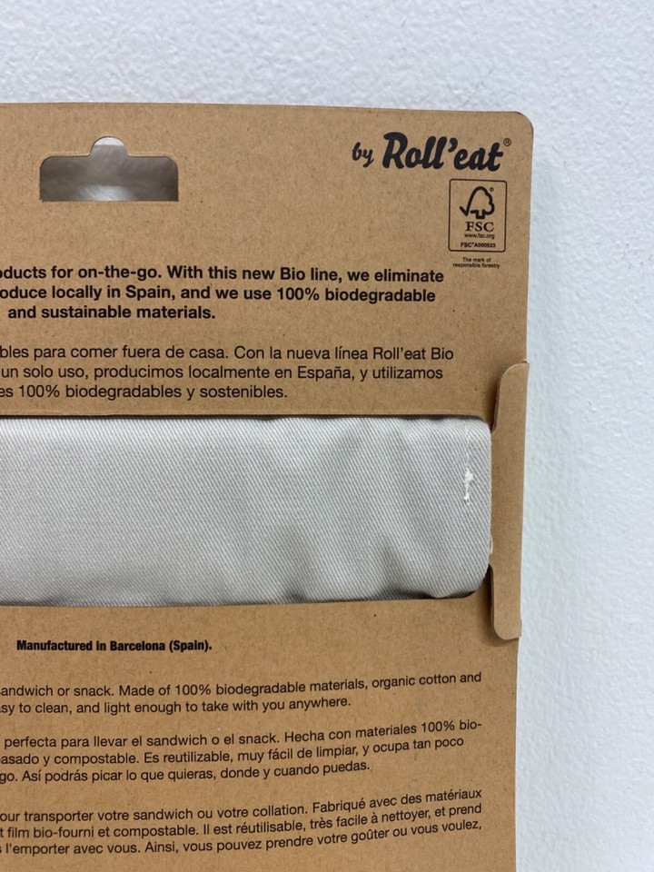 Roll'Eat Snack n Go Bio, Reusable snack bag, lunch bag, Camping Picnic ...