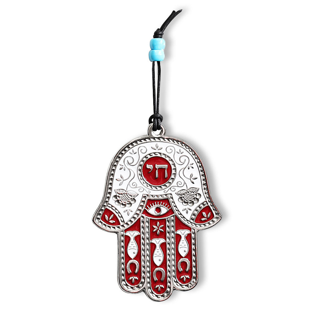 Jewish Chai Living Good Luck Home Wall Decor Multicolor Hamsa Hand | eBay