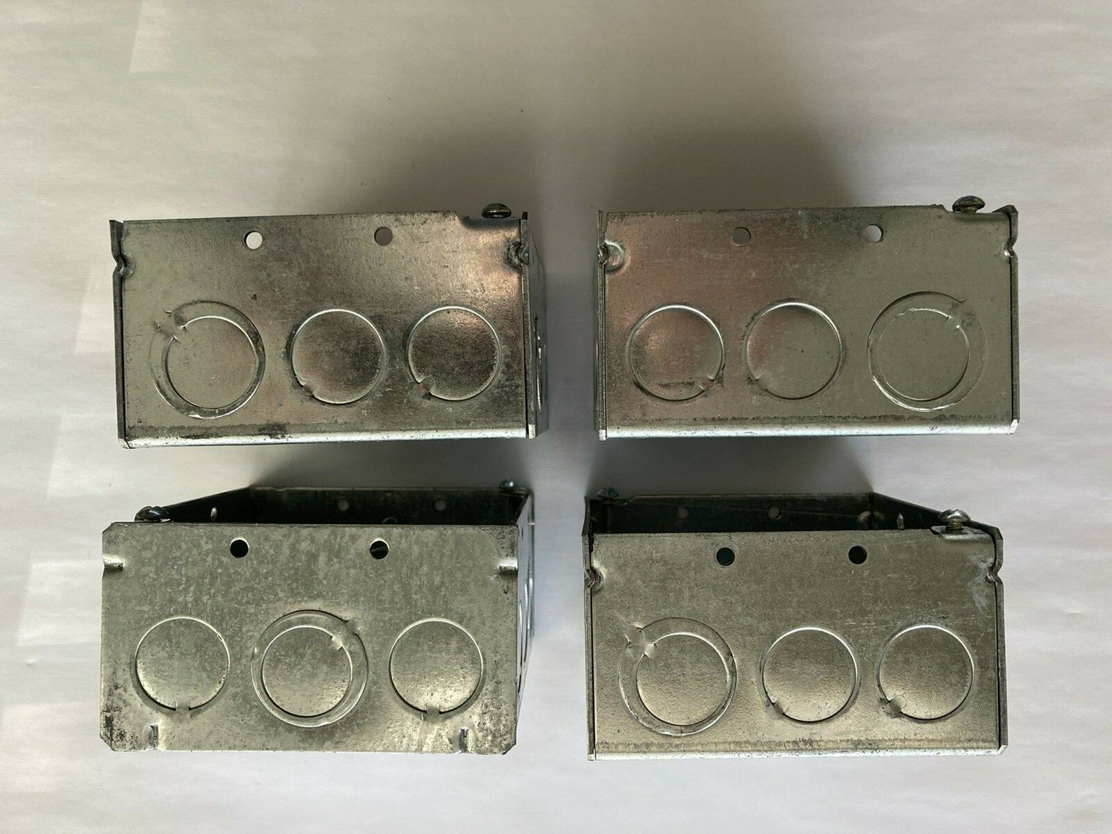 RACO 232 Electrical Box Square 4x4x2-1/8 30.3 cu. in. 2 Gang Lot of 4 ...