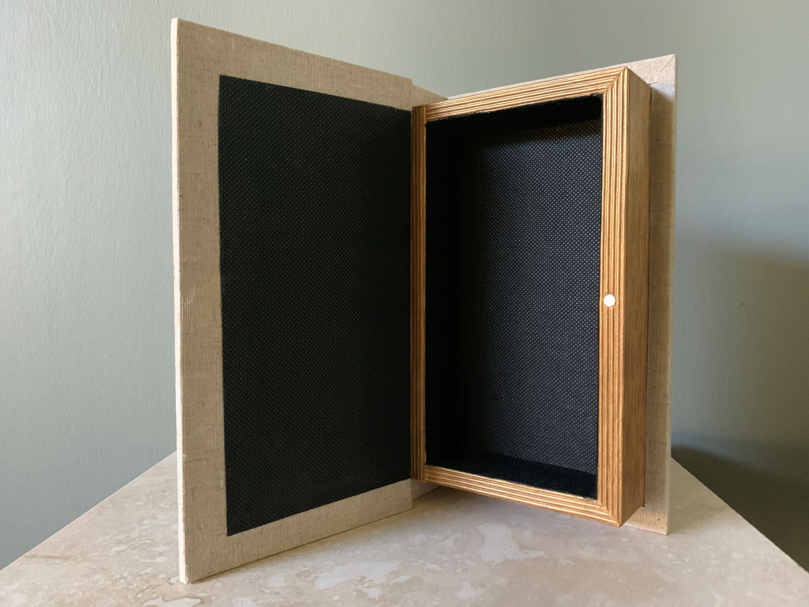 Set of 3 Wooden Canvas Nesting Book Boxes Three Hands 13 x 9.5,10.3 x 7 ...