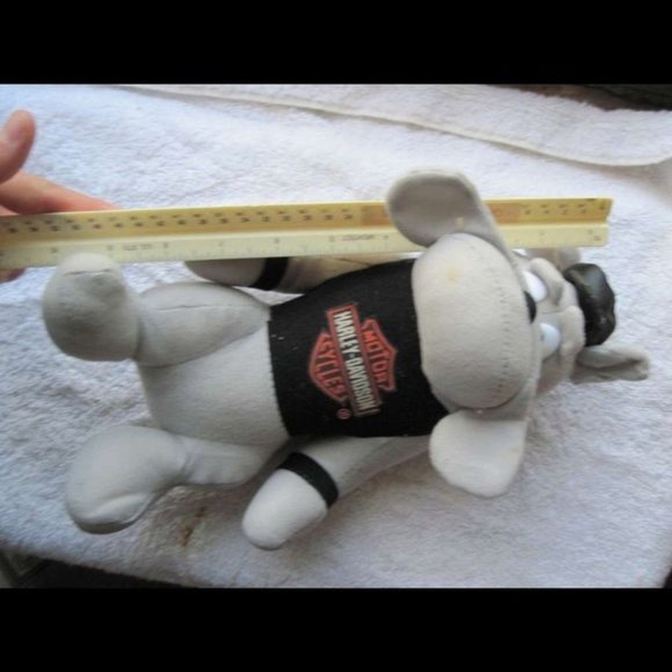 Harley Davidson Motorcycles Gray Bulldog Stuffed Animal Plush Toy ...