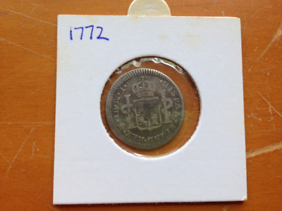 1772 SPAIN 1/2 REALES MEXICO MINT SILVER COIN FINE | eBay