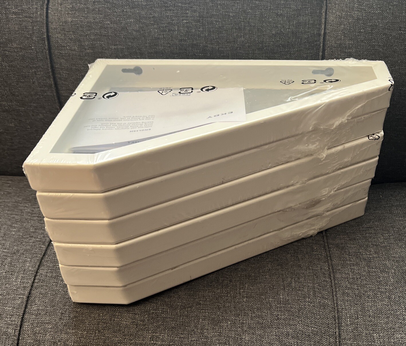 IKEA Ekby Lerberg White Metal Shelf Brackets Lot of 6 301.687.24 11 ...