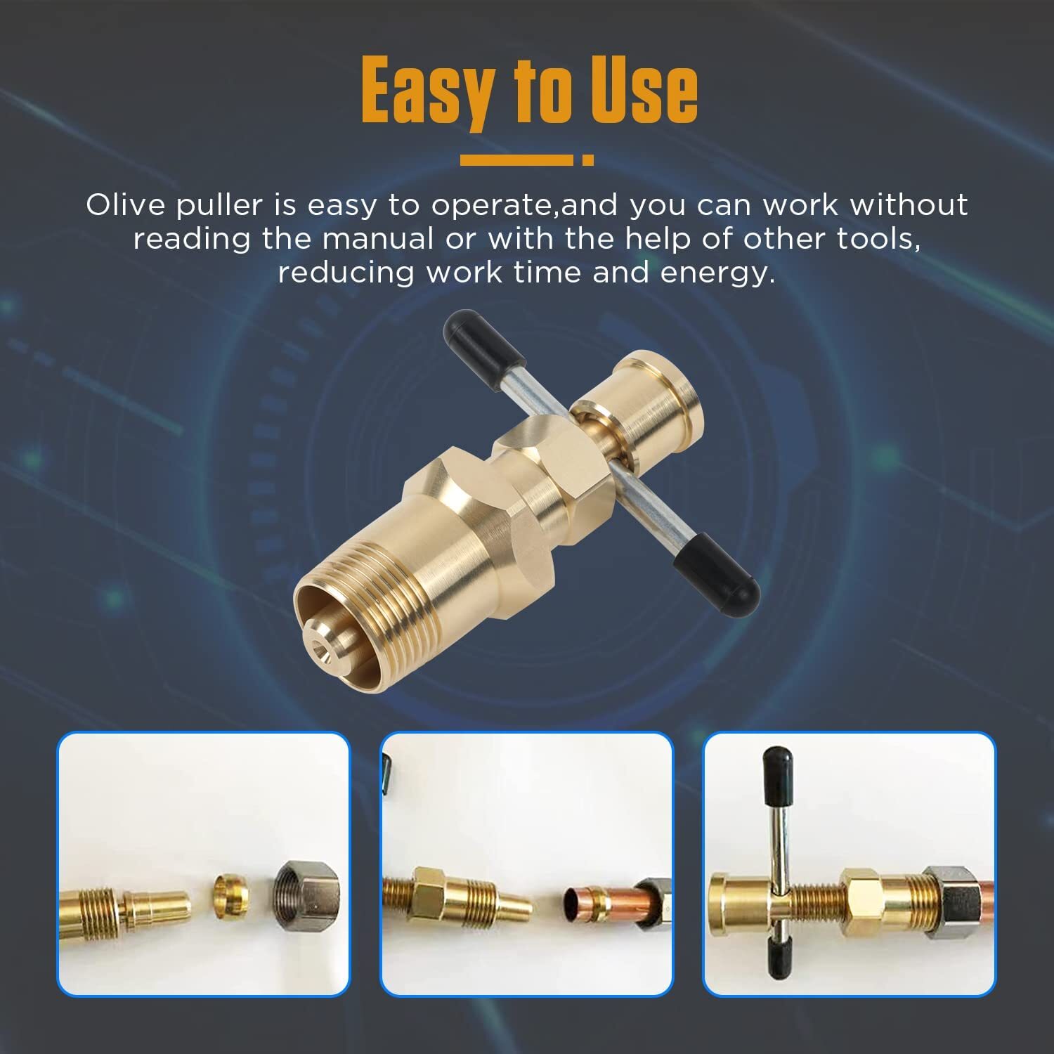 Olive Puller 1/2"&3/4" Inches Pipe Olive Remover Ferrule Solid Brass ...