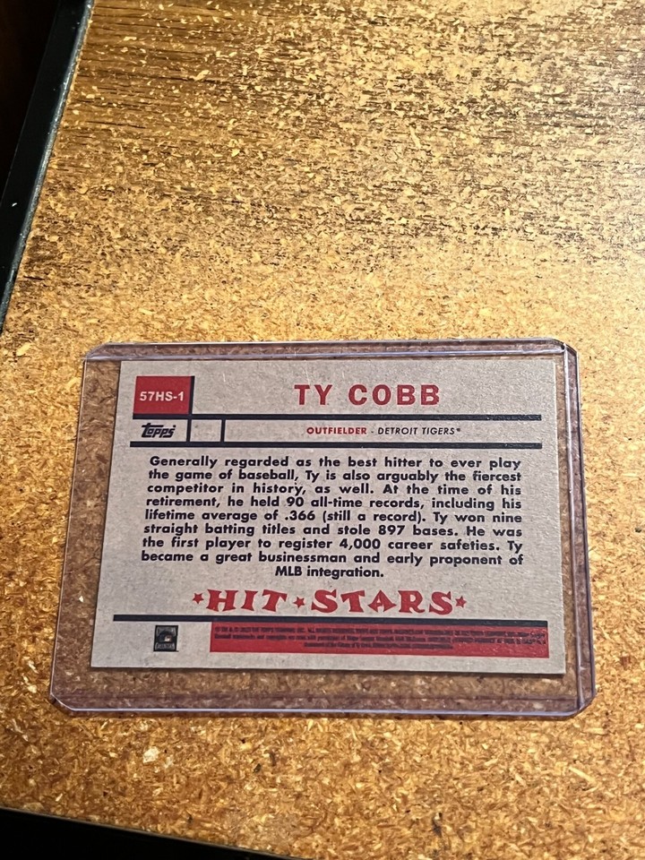 2023 Topps Archives Baseball Hit Stars # 57HS-1 Ty Cobb | eBay