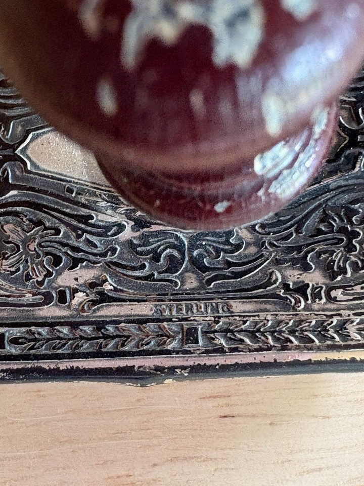 Antique Victorian Desk Top Palm Sized Sterling Silver Ink Blotter ...