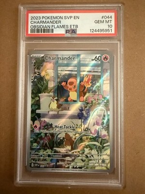 Pokémon Charmander TCG Card 044 Obsidian Flames ETB Promo PSA 10 Gem ...