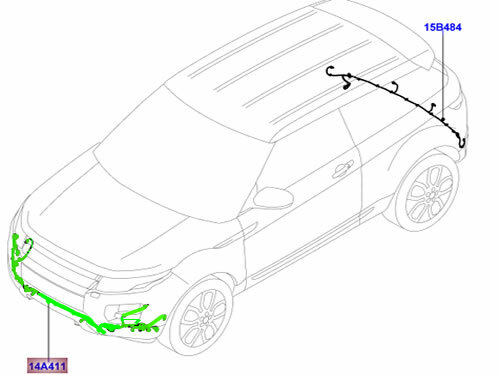 GENUINE LAND ROVER FRONT BUMPER WIRE RANGE ROVER EVOQUE NEW LR033951 ...