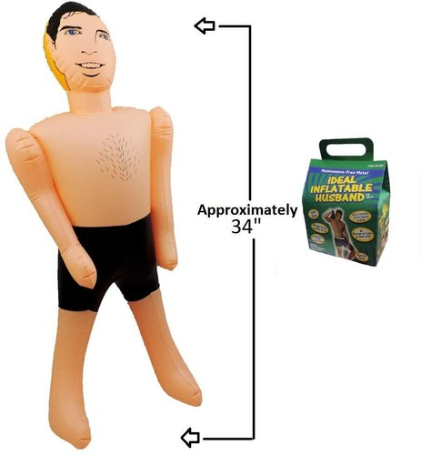 Inflatable Husband Bachelorette Party Gag Gift - Male Boyfriend Blow Up ...