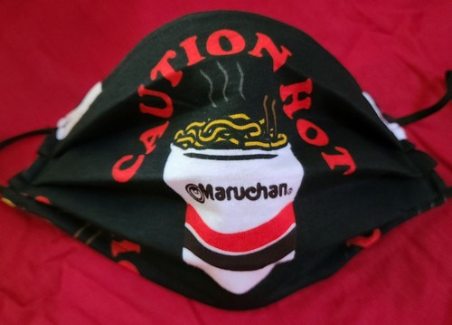 Ramen Noodle Mask Maruchan Caution Hot, Adult Sz, ADJUSTABLE, CAN ADD ...