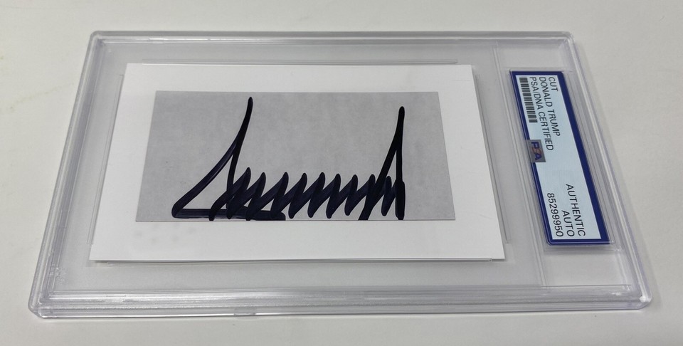 DONALD TRUMP Signed Autograph Cut PSA/DNA Certified Authentic Auto ...