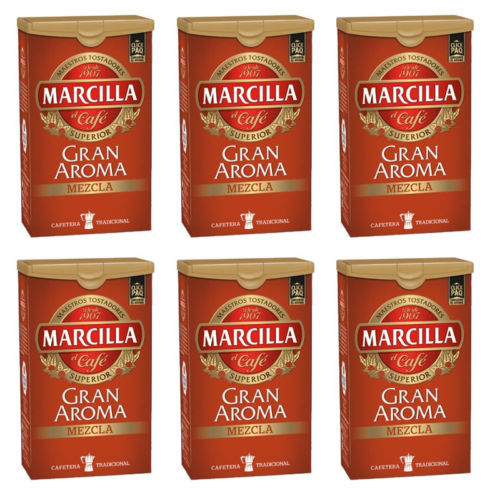 6 X 250 gr MARCILLA GRAN AROMA MEZCLA SPANISH GROUND COFFEE CAFE | eBay UK
