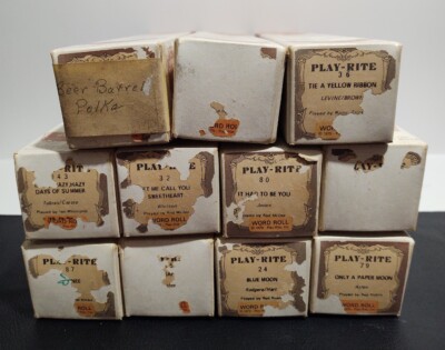 PLAY-RITE player piano rolls lot of 11 Excellent Condition | eBay