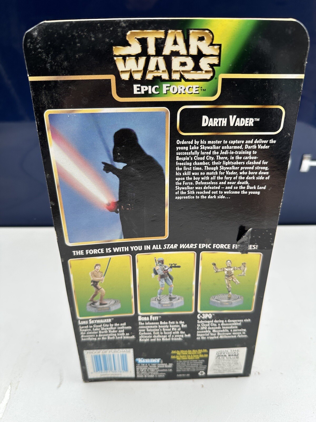 KENNER STAR WARS EPIC FORCE 6" DARTH VADER FIGURE ON 360 DEGREE ...
