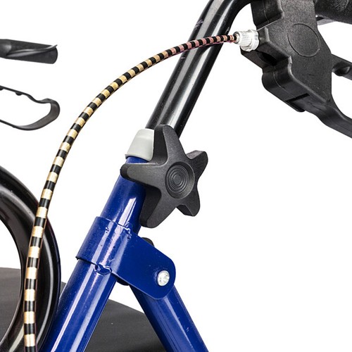 Black & Blue Guardian Medline Steel Rollator Walker with Iron Walker ...