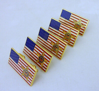 5PCS US UNITED STATES SECRET SERVICE METAL GOLD FLAG LAPEL PIN BADGE | eBay