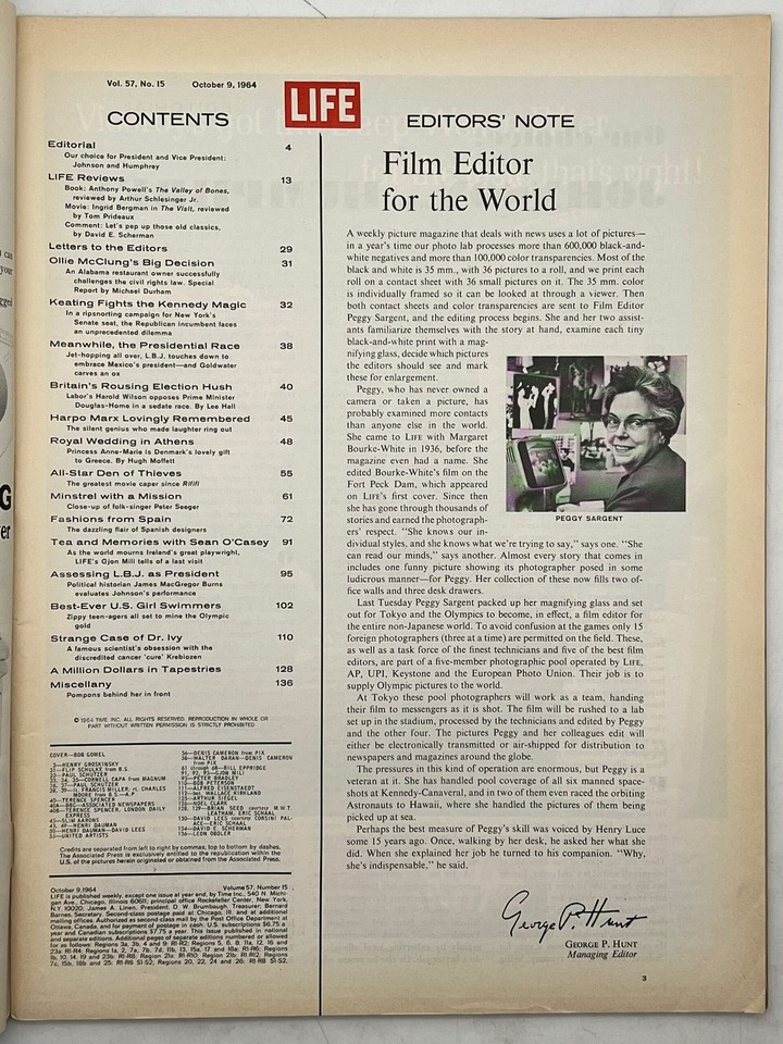 LIFE Magazine NOV 13, 1964 LBJ Landslide; B-57 Vietnam Ambush; Star of ...