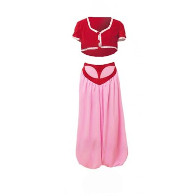Women's I Dream of Jeannie Cosplay Jeannie Costume Red Dress Halloween ...