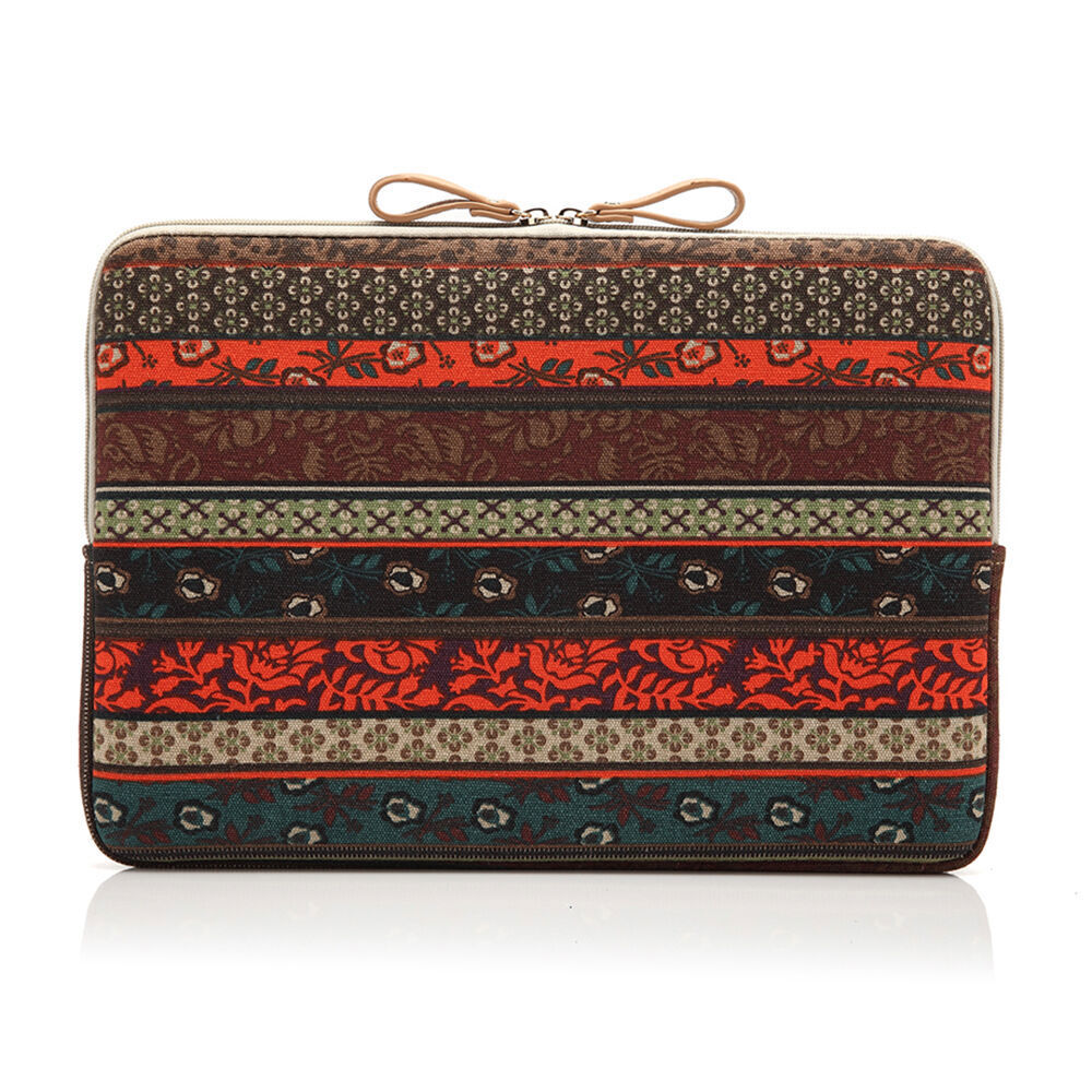 Bohemian Laptop Sleeve Case Bag Soft Canvas for 13" 14" Macbook Air Pro ...